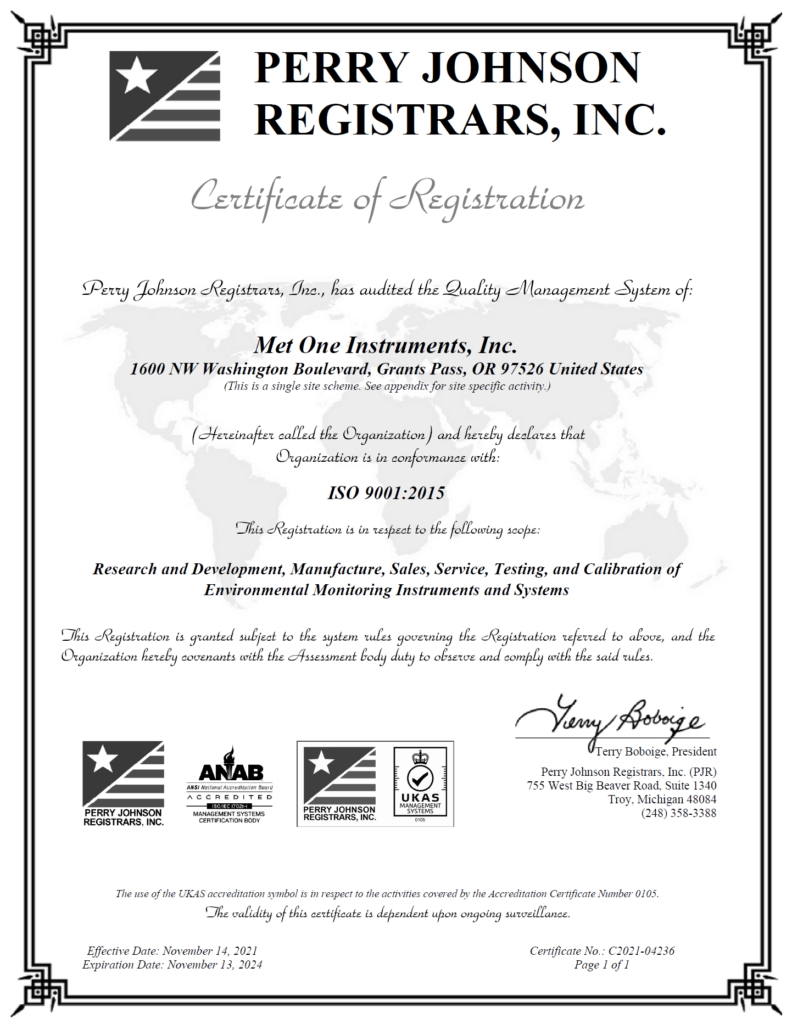 Met One Instruments - Environmental Monitoring Instrumentation